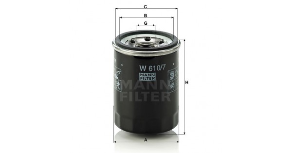 Маслен филтър Mann-Filter W 610/7 | Ойл Груп БГ