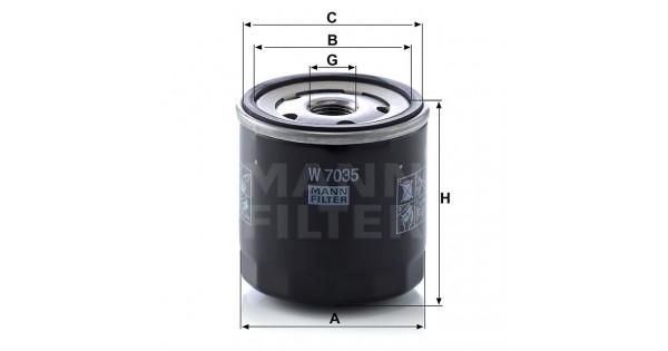 Маслен филтър Mann-Filter W 7035 | Ойл Груп БГ